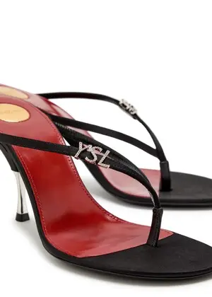 Saint Laurent Jerry 80 Crystal-embellished Sandals