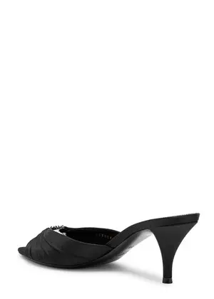 Saint Laurent Jerry 60 Crystal-embellished Satin Sandals