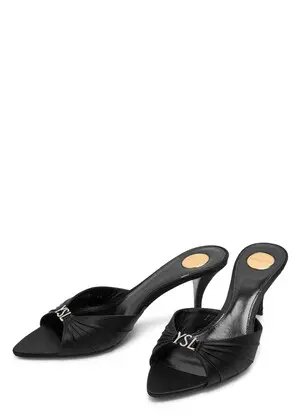 Saint Laurent Jerry 60 Crystal-embellished Satin Sandals