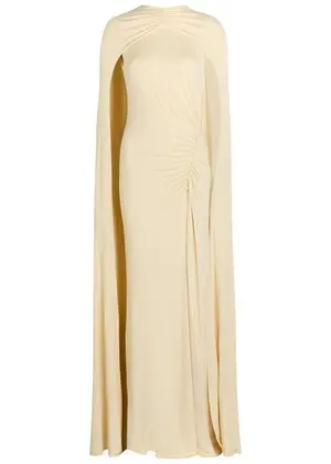 Simkhai Demi Draped Cape Jersey Gown