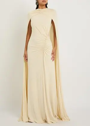 Simkhai Demi Draped Cape Jersey Gown