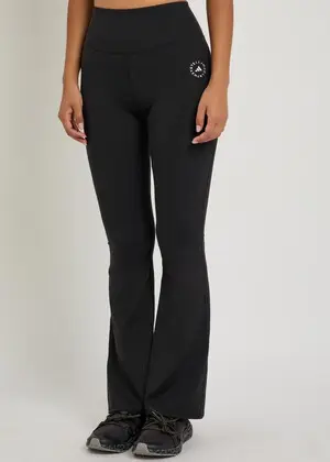Stella McCartney Adidas X Training Logo Stretch-jersey Flared Leggings