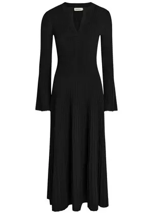 Simkhai Genna Ribbed Knit Midi Dress