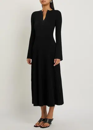 Simkhai Genna Ribbed Knit Midi Dress