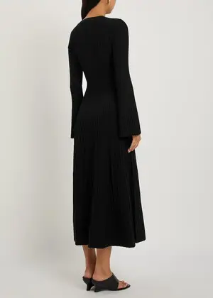 Simkhai Genna Ribbed Knit Midi Dress