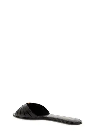 Saint Laurent Babylone Pleated Leather Sandals