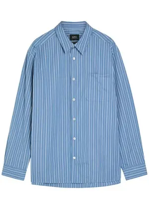 A.p.c. Striped Cotton-poplin Shirt