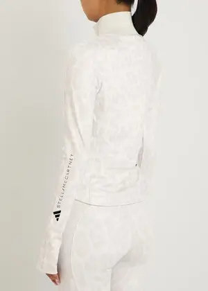 Stella McCartney Adidas X Leopard-print Stretch-jersey Mid-layer Jacket