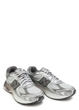 NEW BALANCE Panelled Metallic Mesh Sneakers - Silver