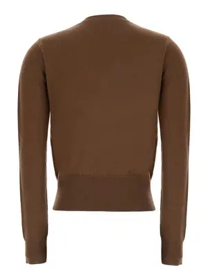 Max Mara Argyle-pattern Stud-embellished Sweater - Chestnut