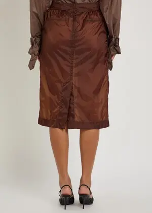 Saint Laurent Nylon Midi Skirt