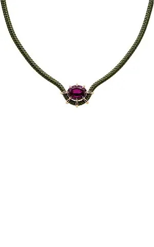VICE VERSA 14k Yellow Rhodolite Garnet Louise Play Necklace - Gold