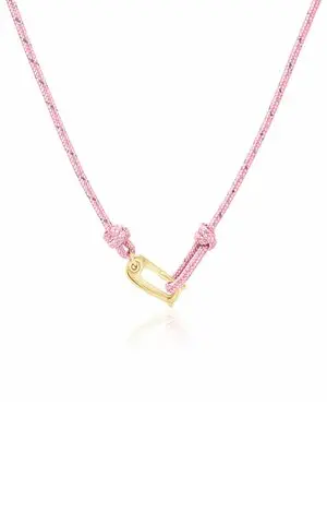 VICE VERSA 14k Yellow Lock It On Baby Pink Cord - Gold