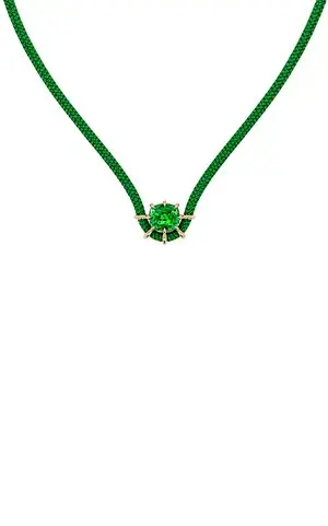 VICE VERSA 14k Yellow Chrome Tourmaline Louise Play Necklace - Gold