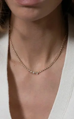 VICE VERSA 14k Yellow Bias Necklace