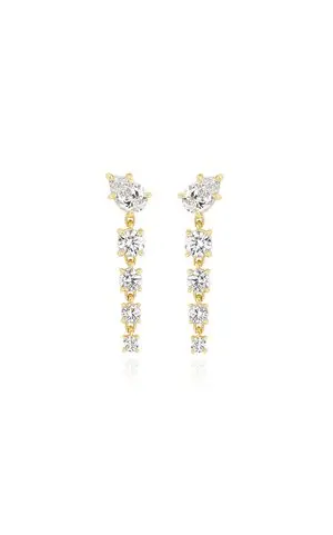 VICE VERSA 14k Yellow Bias Drop Earrings - Gold