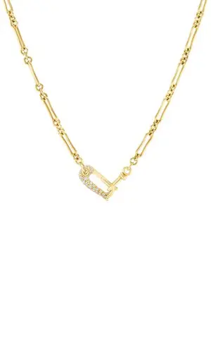 VICE VERSA 14k Yellow Diamond Lock It On Bone Chain - Gold