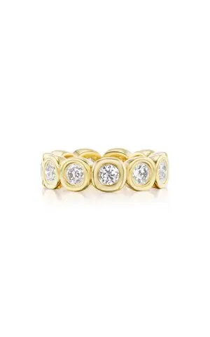 VICE VERSA 14k Yellow Cushion Eternity Band With Diamonds - Gold