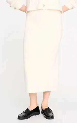 BARRIE Cashmere Long Denim Skirt