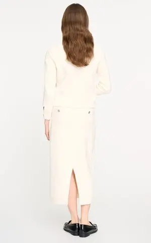 BARRIE Cashmere Long Denim Skirt