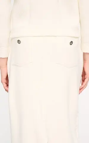 BARRIE Cashmere Long Denim Skirt