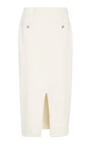 BARRIE Cashmere Long Denim Skirt