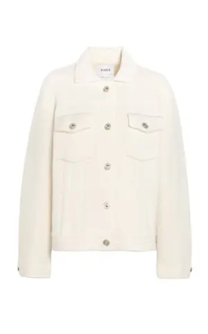 BARRIE Cashmere Regular Denim Jacket - Ivory