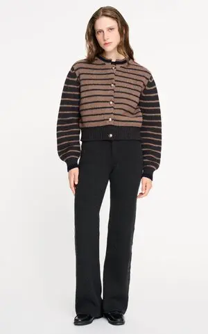 BARRIE Cashmere Chunky Stripes Cardigan