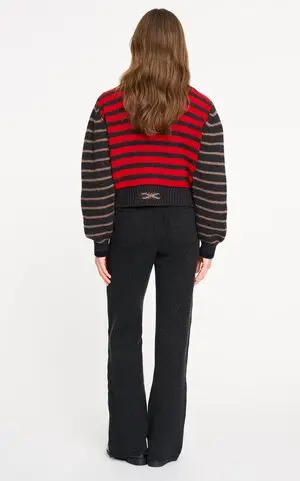 BARRIE Cashmere Chunky Stripes Cardigan