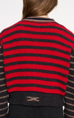 BARRIE Cashmere Chunky Stripes Cardigan