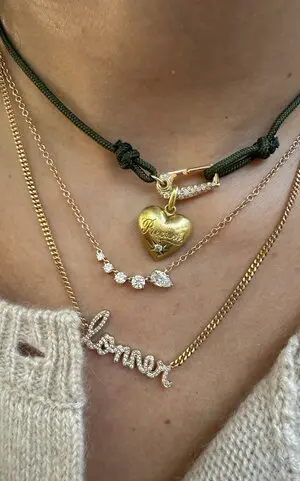 VICE VERSA 14k Yellow Mini Bias Necklace