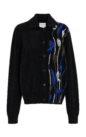 BARRIE Cashmere Stemline Shirt Cardigan - Black