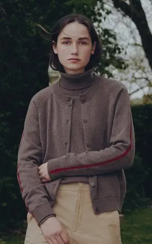 BARRIE Cashmere Threadline Cardigan