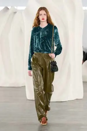 Ulla Johnson Vesa Long Sleeve Velvet Bow Blouse