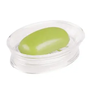 IDESIGN Soap Dish For Bathroom Sinkelevated Oval Stand For Countertop
