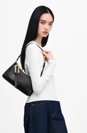 Marc Jacobs Scene Convertible Metallic Leather Mini Bag - Black