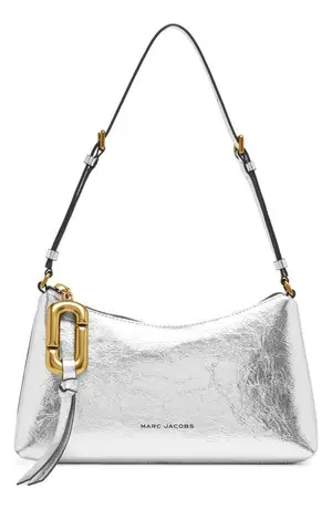 Marc Jacobs Scene Convertible Leather Mini Pouch Bag - Silver