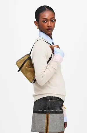 Marc Jacobs Small Scene Suede Shoulder Bag - Hazelnut