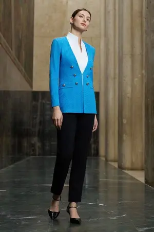 Ming Wang Textural Tonal Knit Jacket