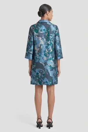 Ming Wang Abstract Jacquard Woven Topper