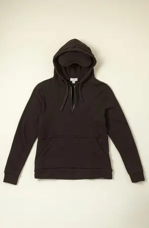 UNCOMMON GOODS Travel Hoodie With Integrated Sleep Mask - Black