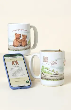 UNCOMMON GOODS Daily Dose Of Friendship Qr Mug