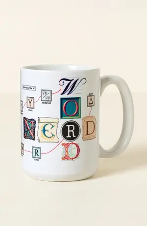 UNCOMMON GOODS Word Nerd Interactive Qr Mug