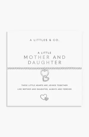 A LITTLES & CO A Little Mother And Daughter Charm Bracelet - Silver Plated