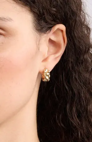 Nordstrom Watch Band Hoop Earrings