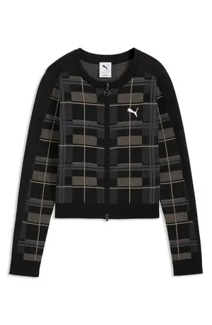 PUMA T7 Tartan Zip-up Cardigan