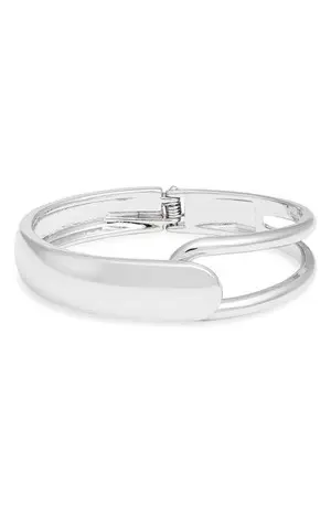 Nordstrom Open Loop Hinge Bangle Silver
