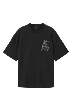 ALLSAINTS Linx Graphic T-shirt - Washed Black