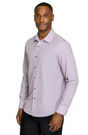 W.R.K Circle Geo Performance Long Sleeve Button Up Shirt