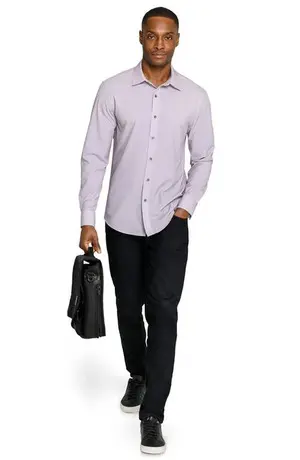 W.R.K Circle Geo Performance Long Sleeve Button Up Shirt